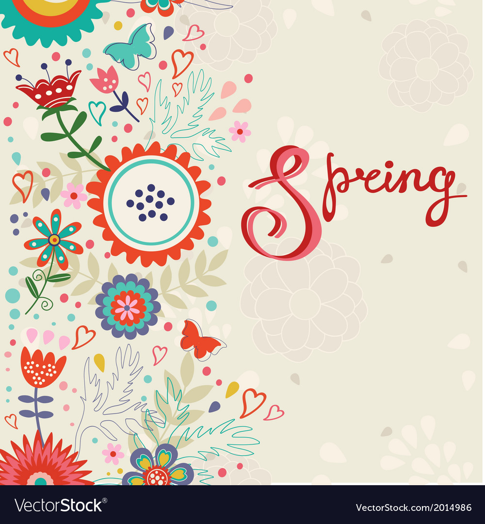 Spring card Royalty Free Vector Image - VectorStock