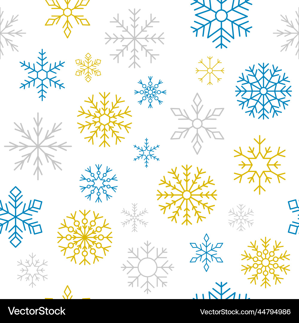 Winter snowflakes pattern paper ornament vintage Vector Image