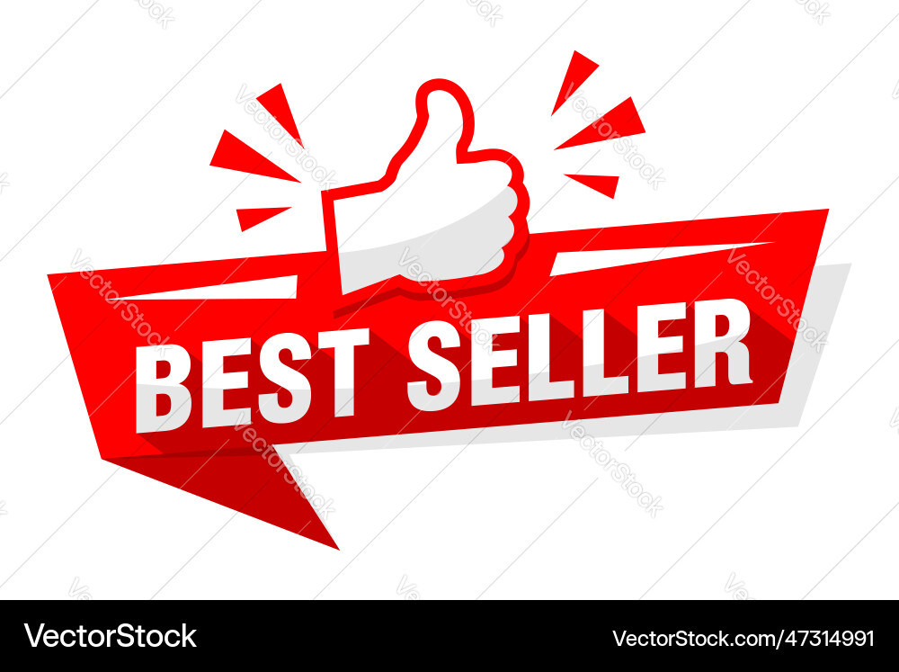 Best seller advertising sticker Royalty Free Vector Image