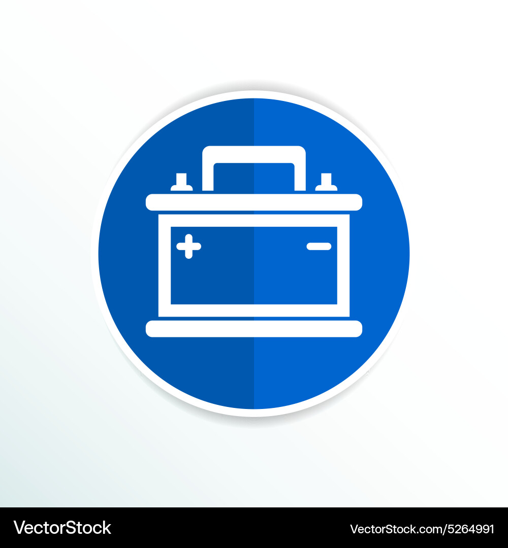 Car battery icon electric power sign Royalty Free Vector