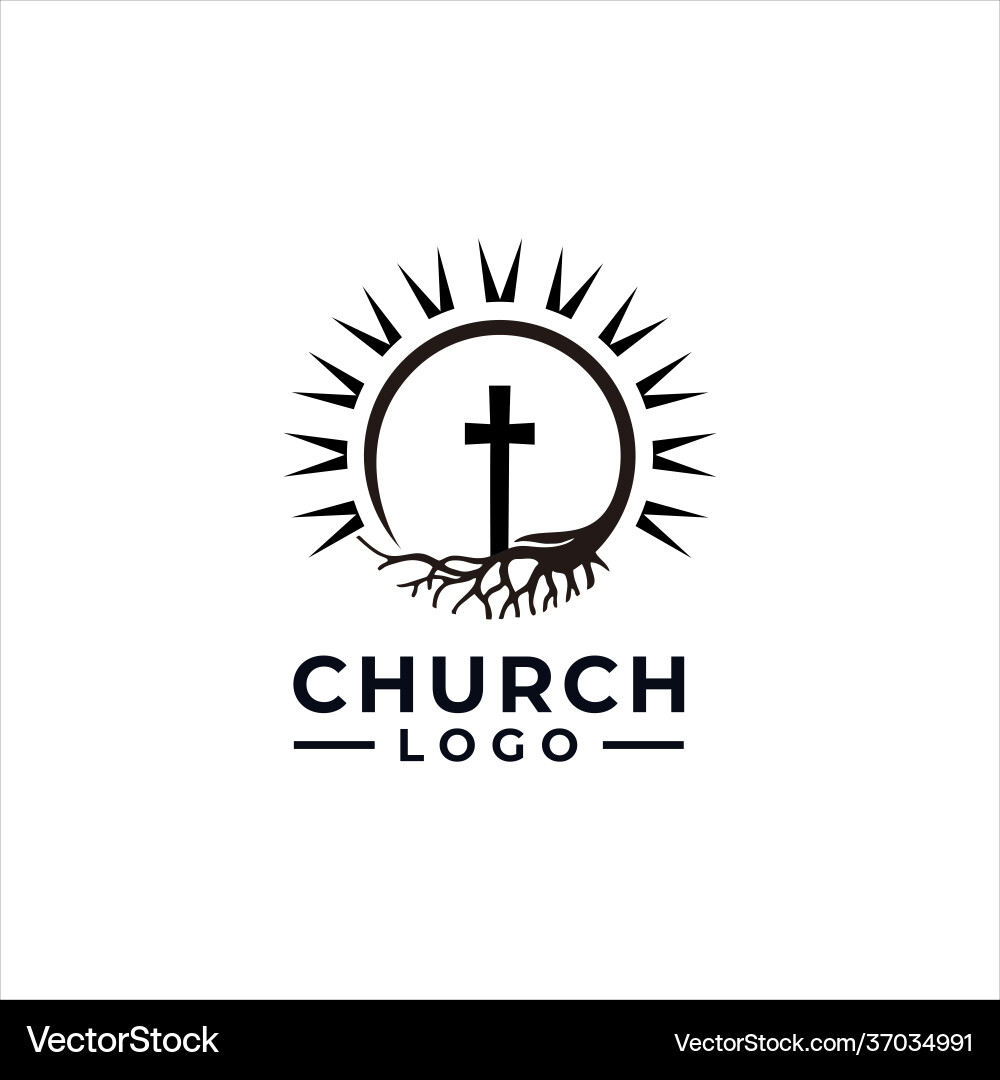 Church logo design inspiration idea concept Vector Image