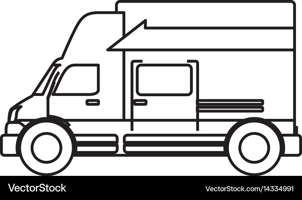 Delivery truck vehicle Royalty Free Vector Image