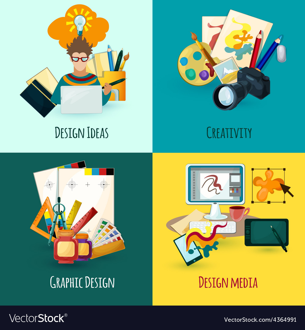Designer Concept Set Royalty Free Vector Image