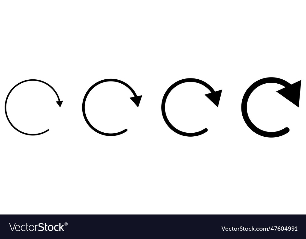 Different circular arrows set Royalty Free Vector Image