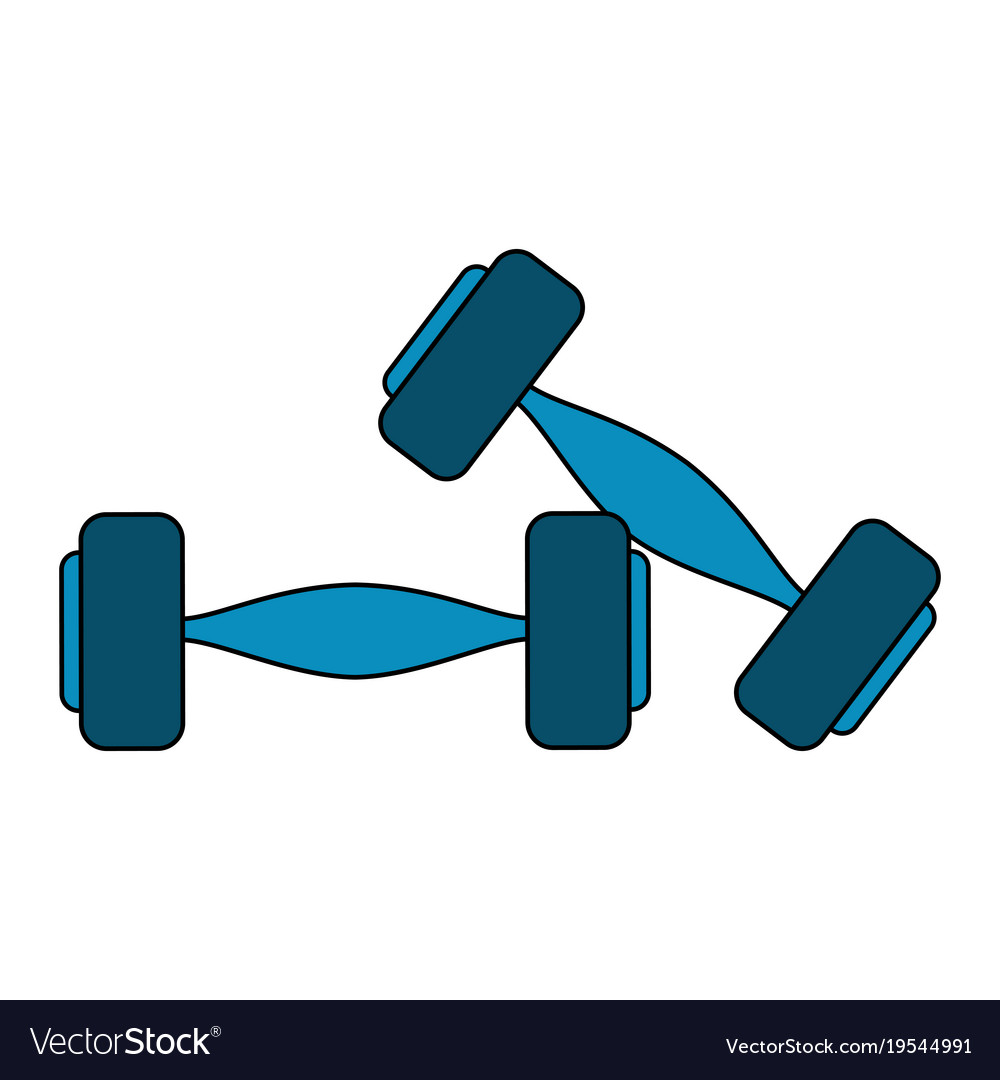Dumbbells gym weight Royalty Free Vector Image