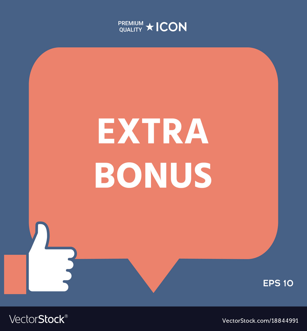 Extra bonus - button Royalty Free Vector Image