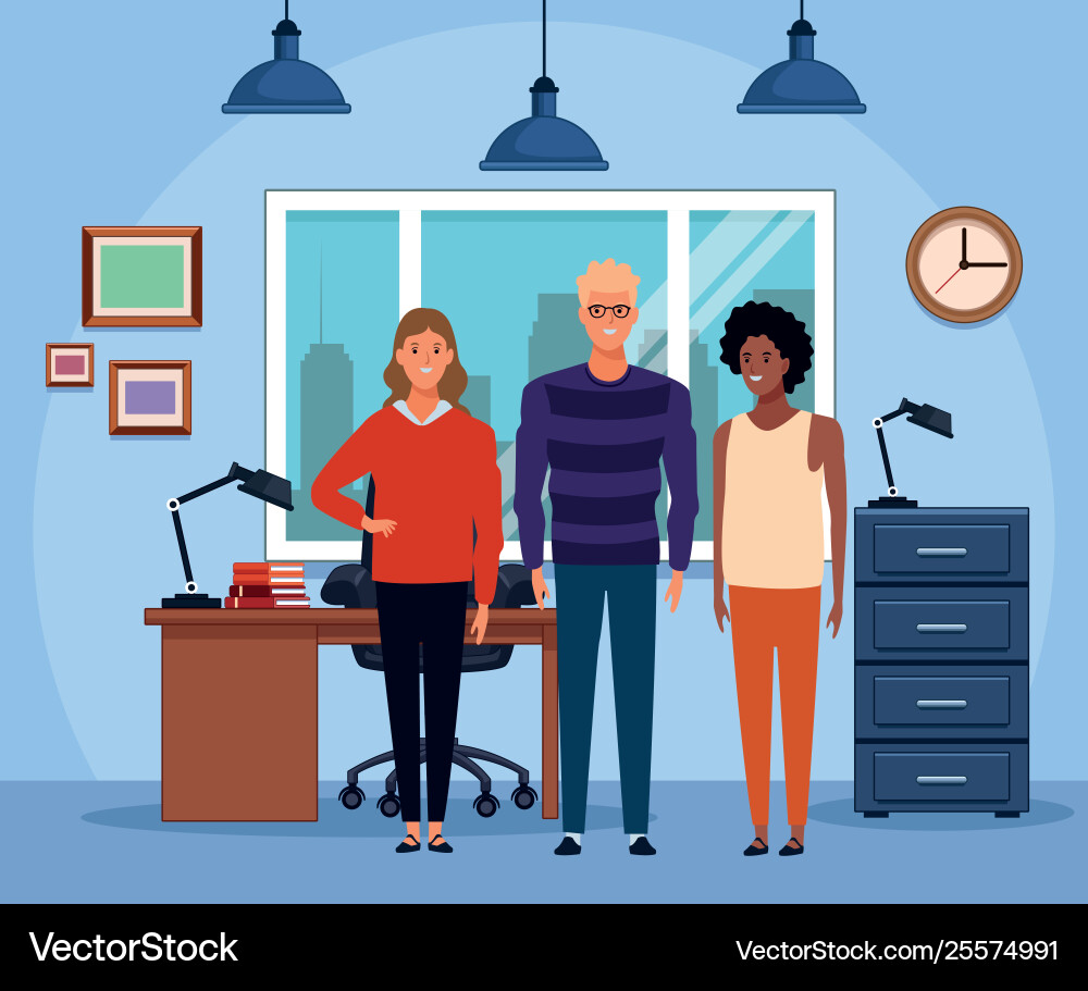 Group people avatar cartoon character Royalty Free Vector