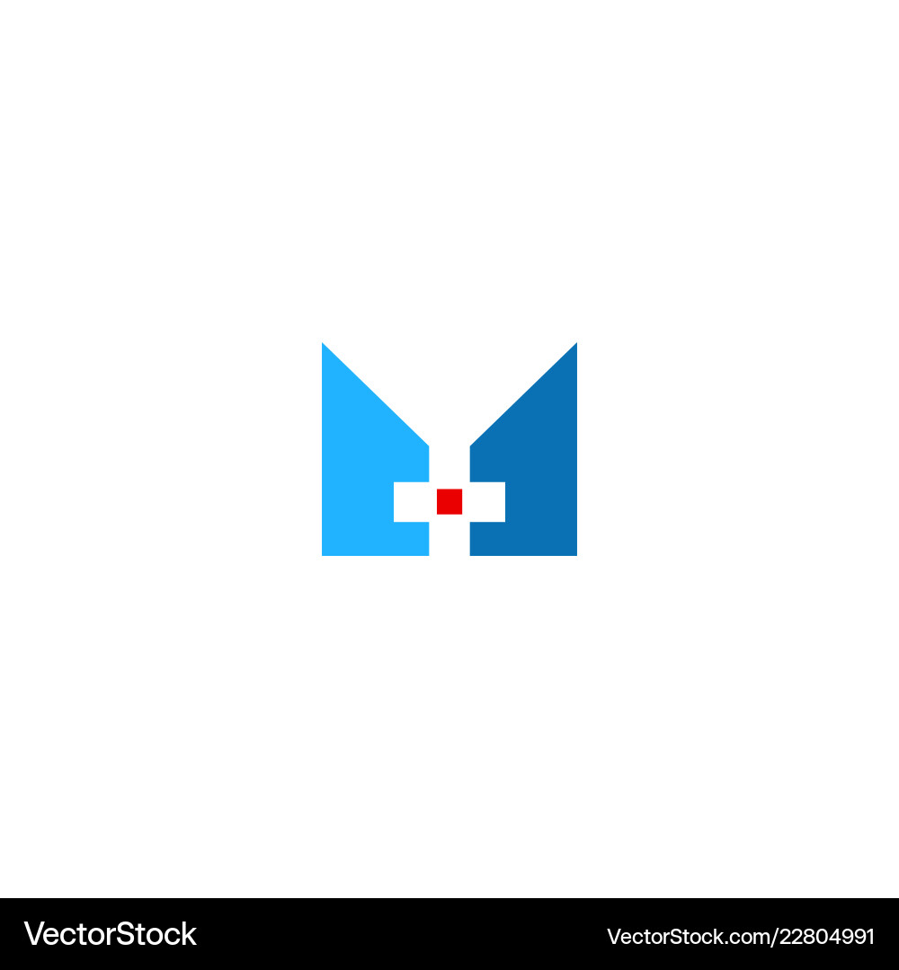 Hospital cross sign logo Royalty Free Vector Image