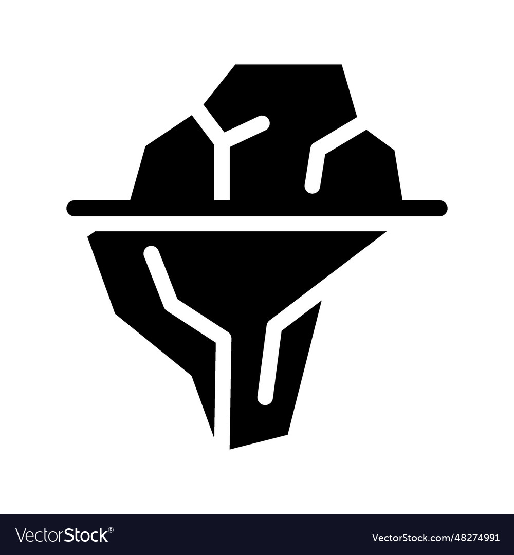 Iceberg icon Royalty Free Vector Image - VectorStock