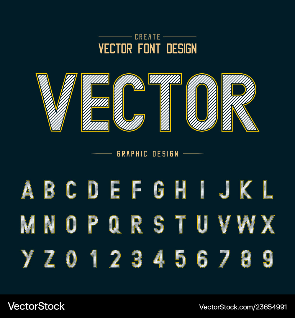 Line font and alphabet style typeface letter Vector Image