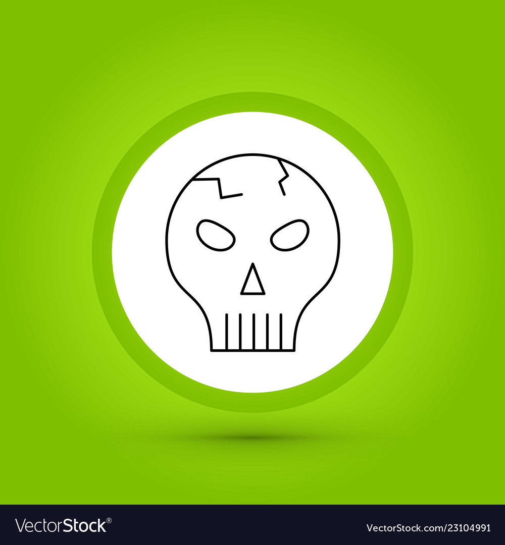 Skull icon in creative design with elements Vector Image