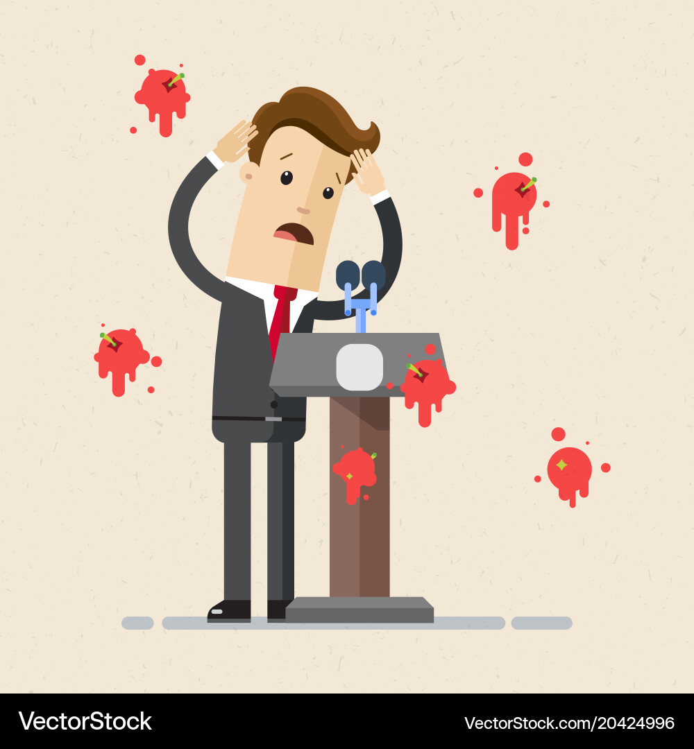 A man in suit business stands behind Royalty Free Vector