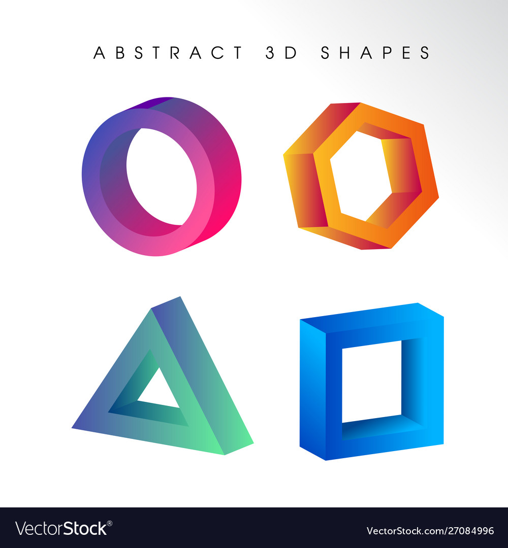 Abstract 3d shape background Royalty Free Vector Image