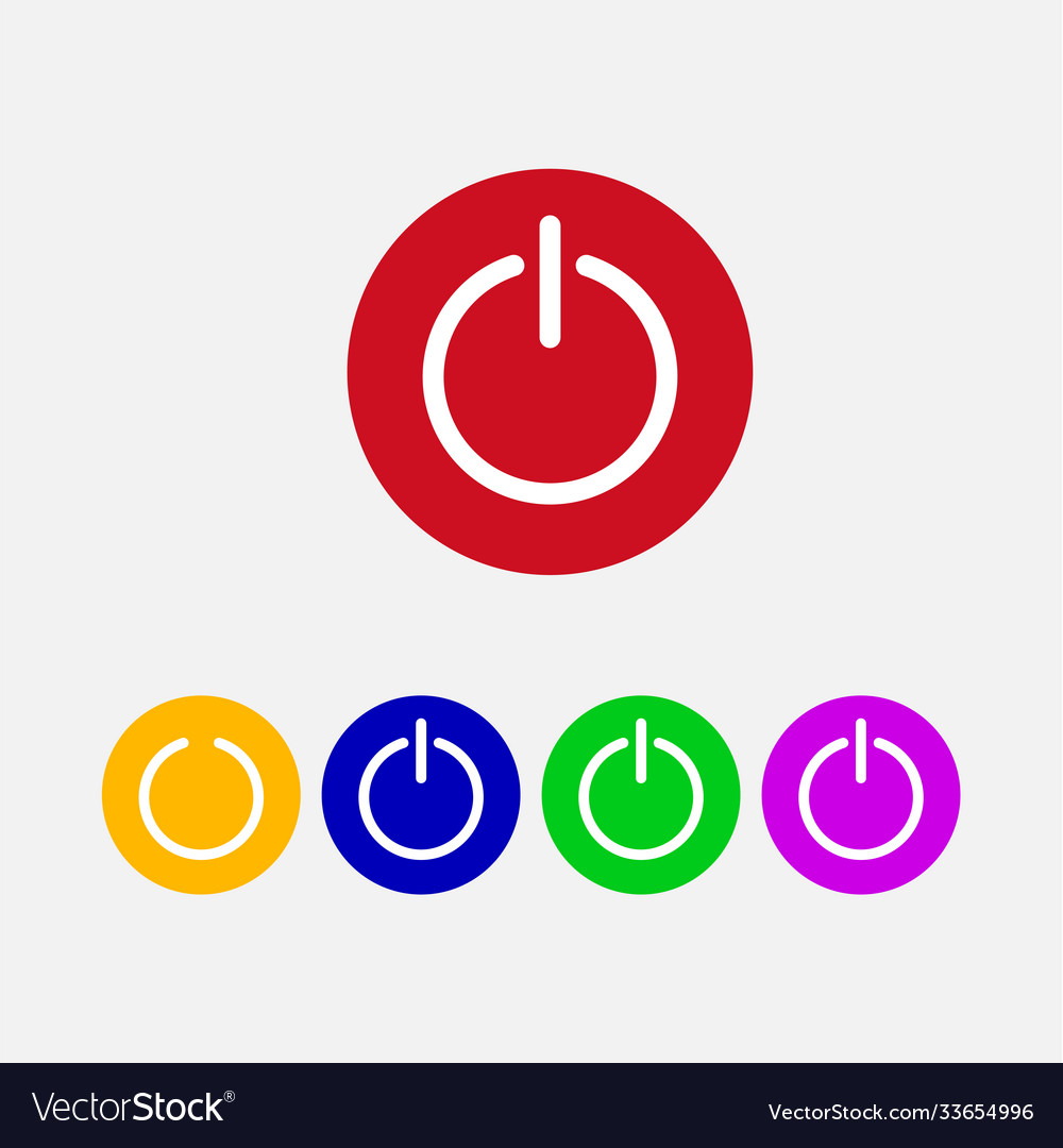 Button power logo template design Royalty Free Vector Image