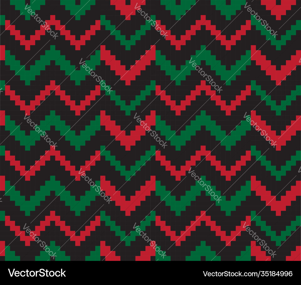 Christmas chevron seamless pattern background Vector Image