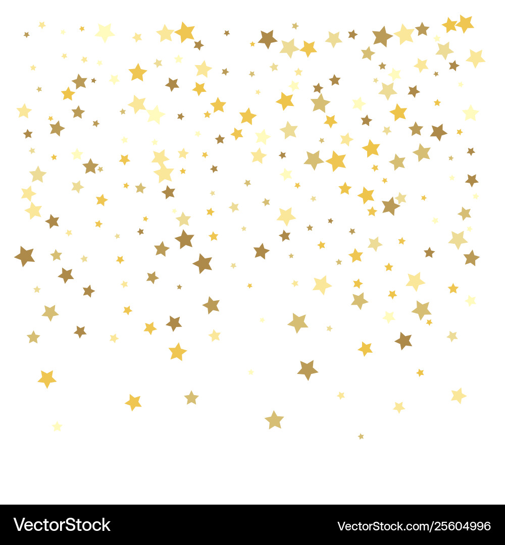 Gold stars confetti celebration Royalty Free Vector Image