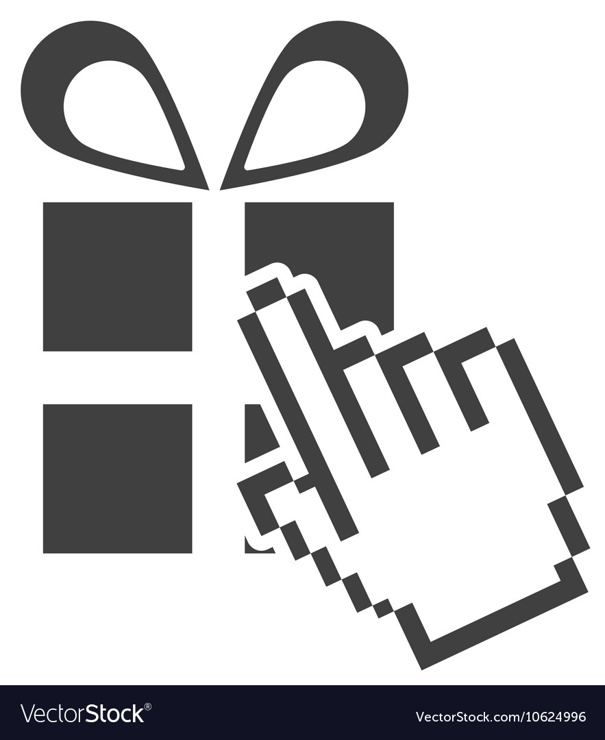 Hand pointer cursor ecommerce icon Royalty Free Vector Image