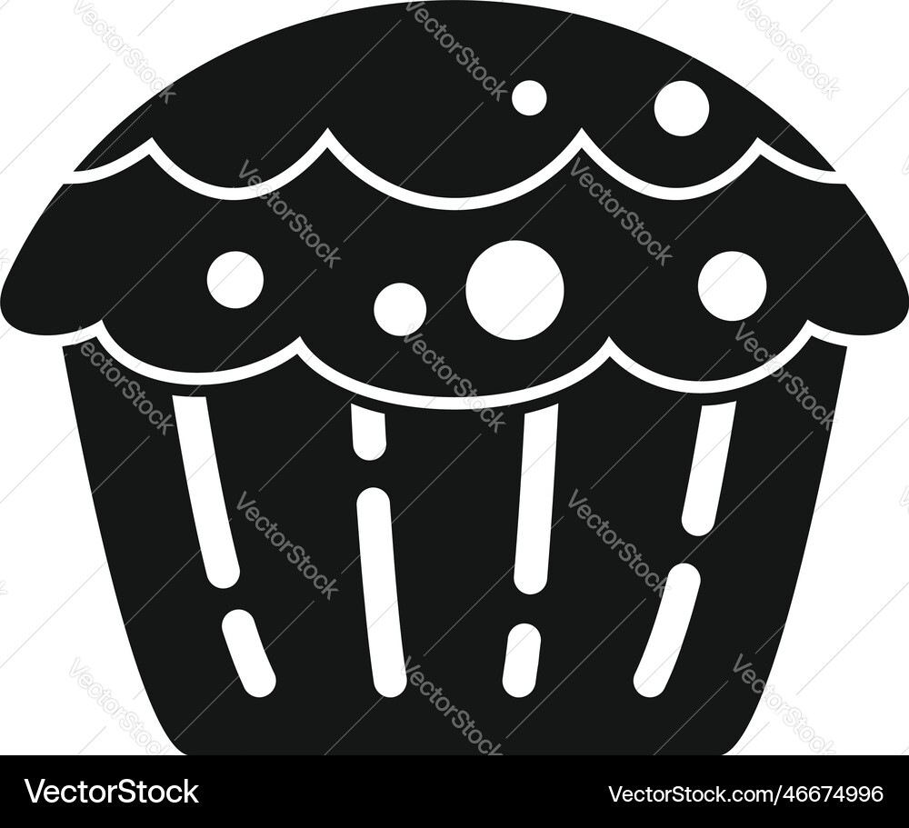 Healthy muffin icon simple cake food Royalty Free Vector