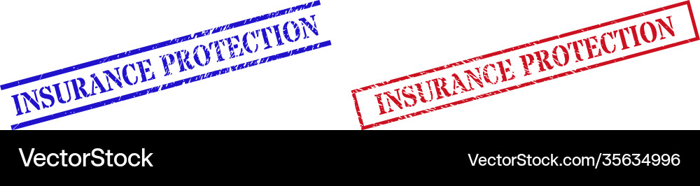 Insurance protection grunge rubber stamp Vector Image