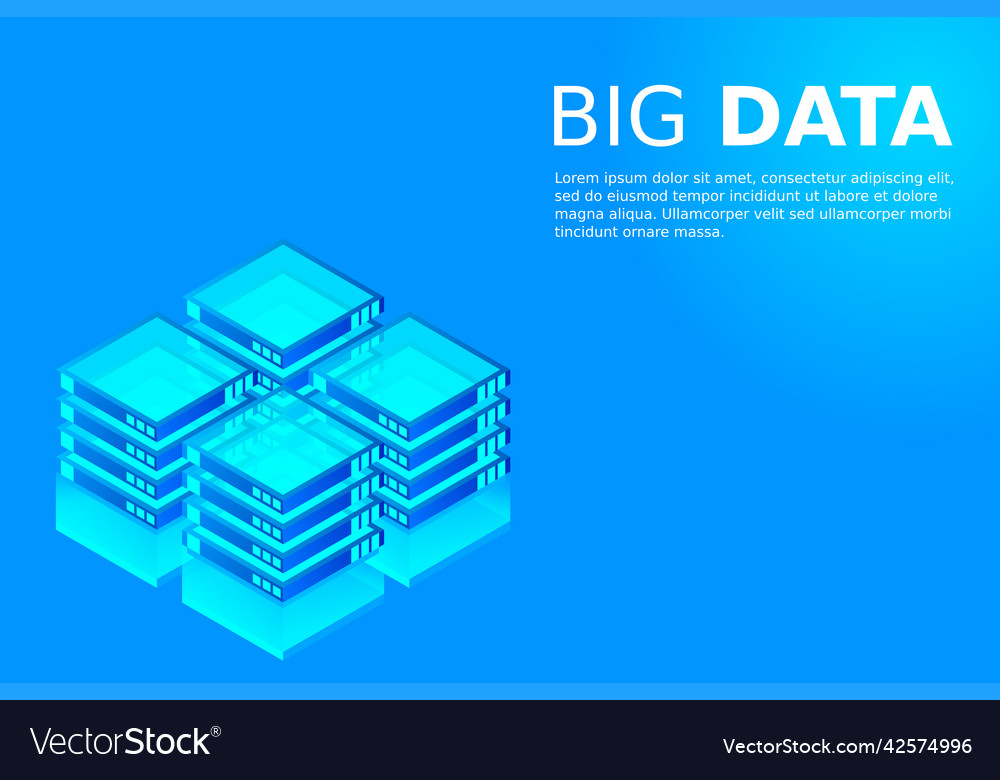 Mainframe powered server high technology concept Vector Image