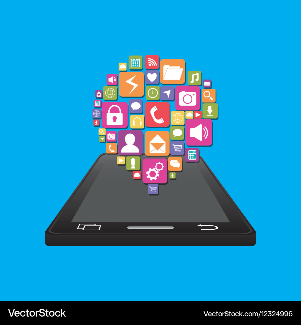 Mobile app technology Royalty Free Vector Image