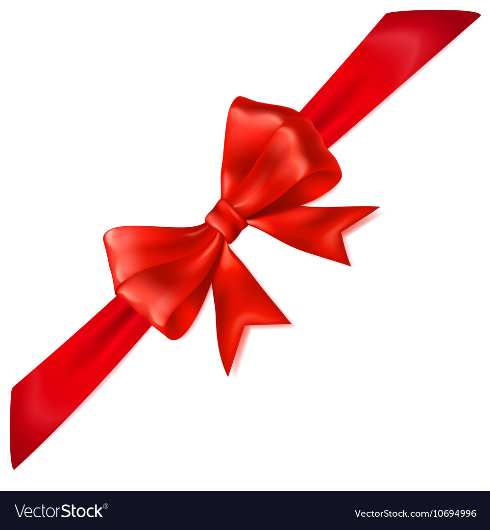 Red bow Royalty Free Vector Image - VectorStock