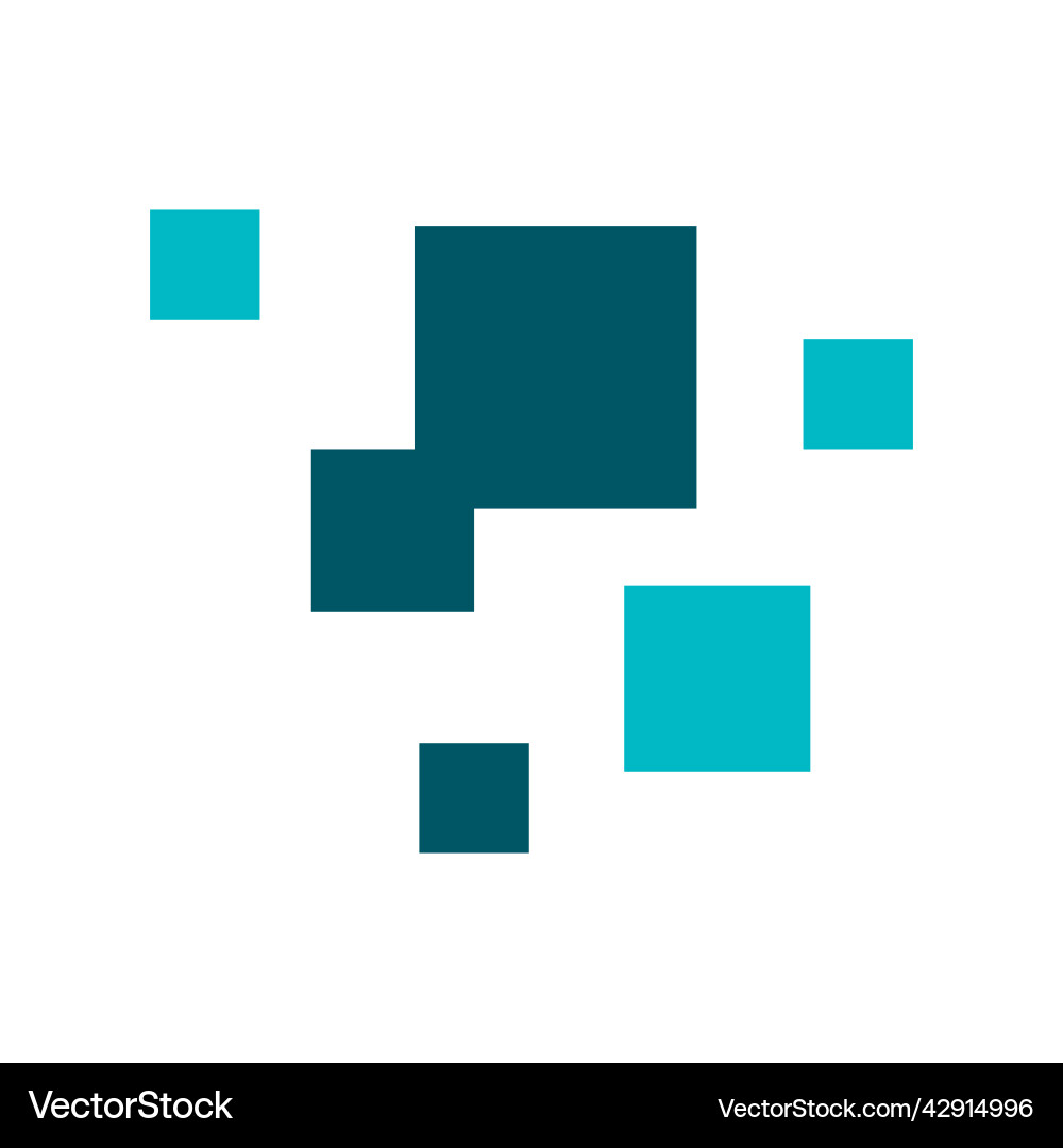 Simple tech box digital signage pixel icon Vector Image