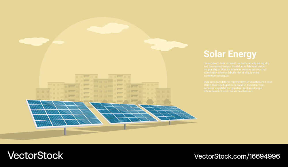 Solar energy concept Royalty Free Vector Image