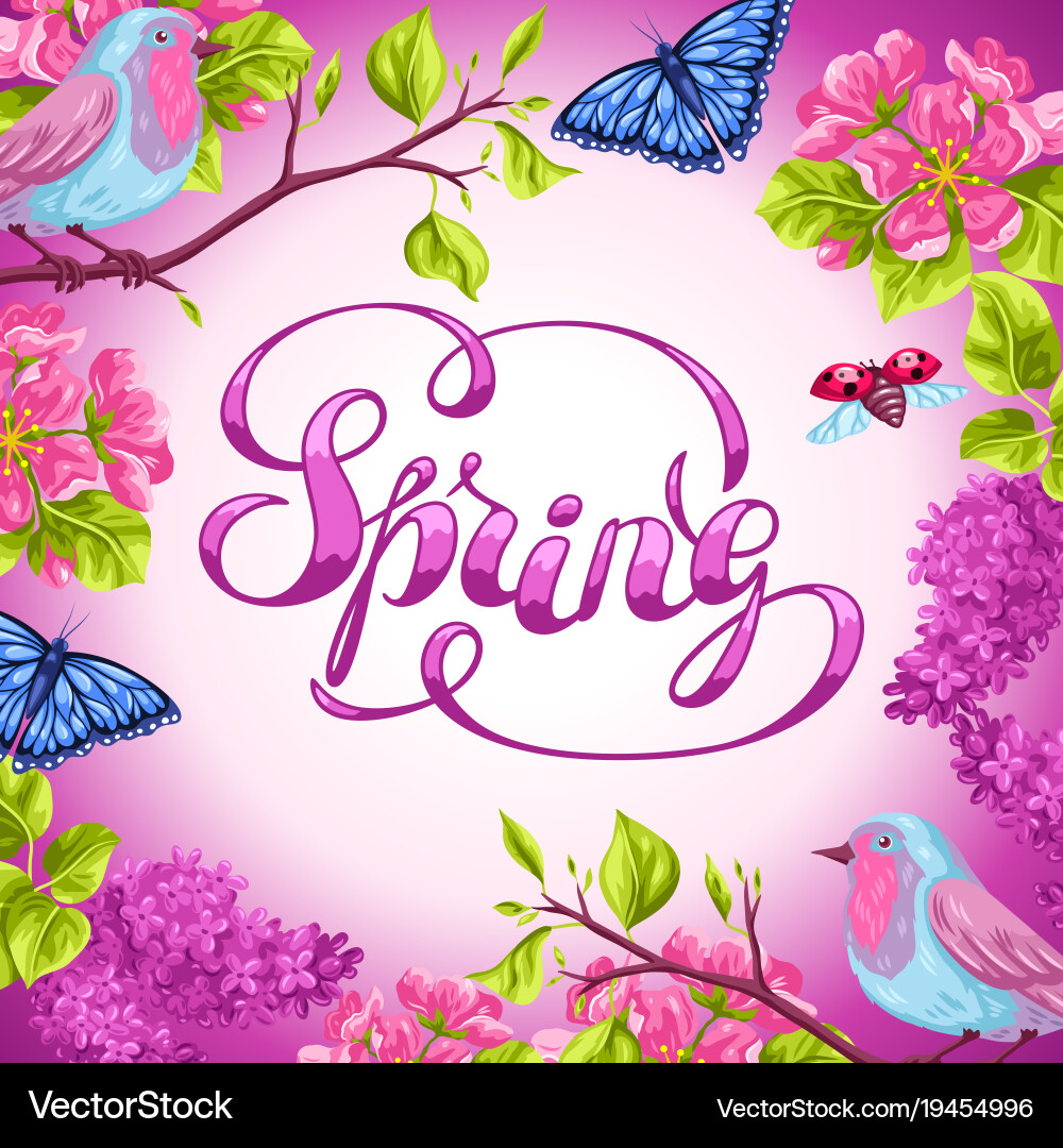 Spring garden background or greeting card natural Vector Image