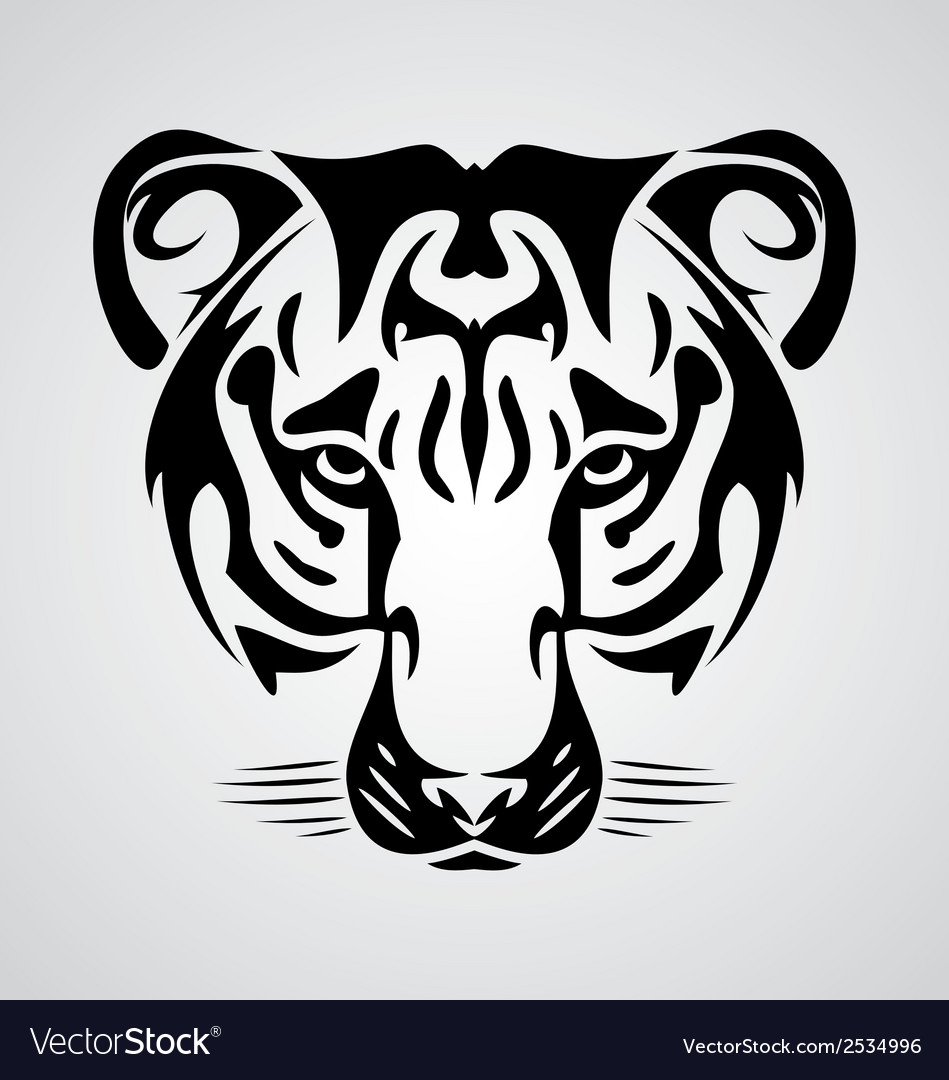 Tiger face Royalty Free Vector Image - VectorStock