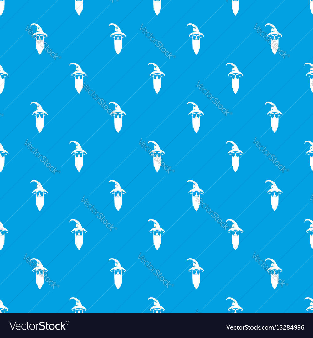 Wizard pattern seamless blue Royalty Free Vector Image