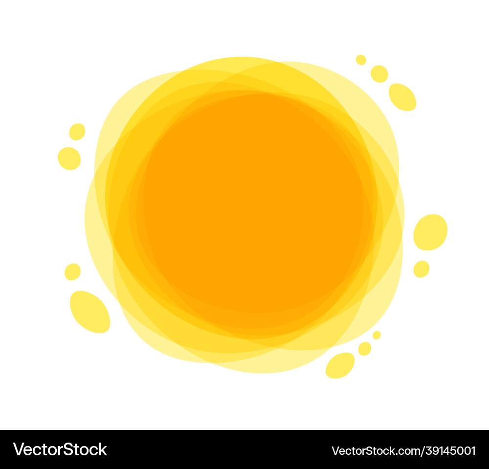 Bright summer sun is at its zenith sun rays icon Vector Image