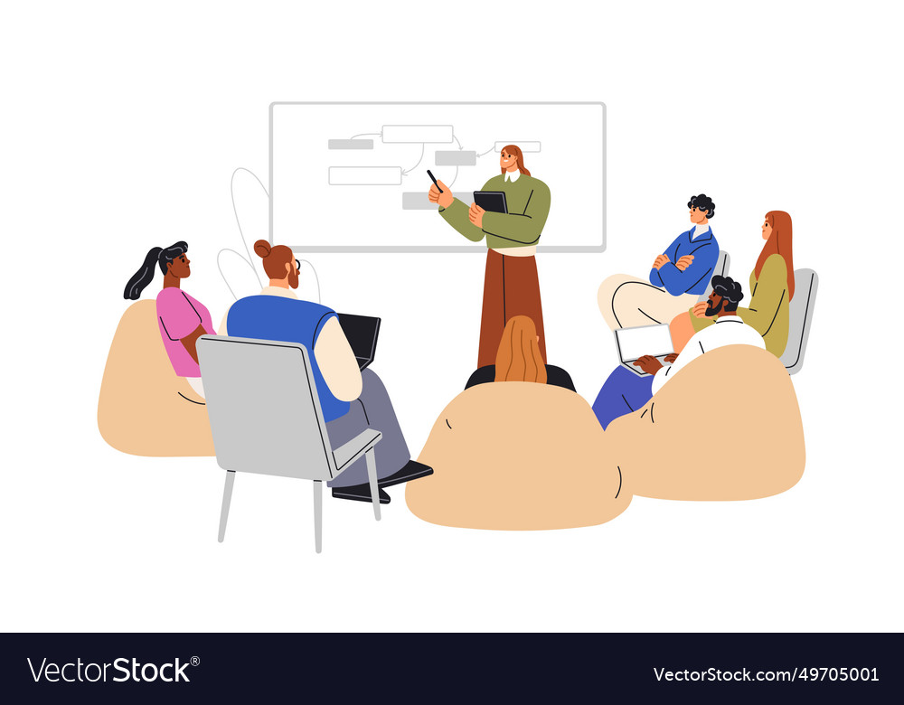 Business seminar lecture expert speaking Vector Image