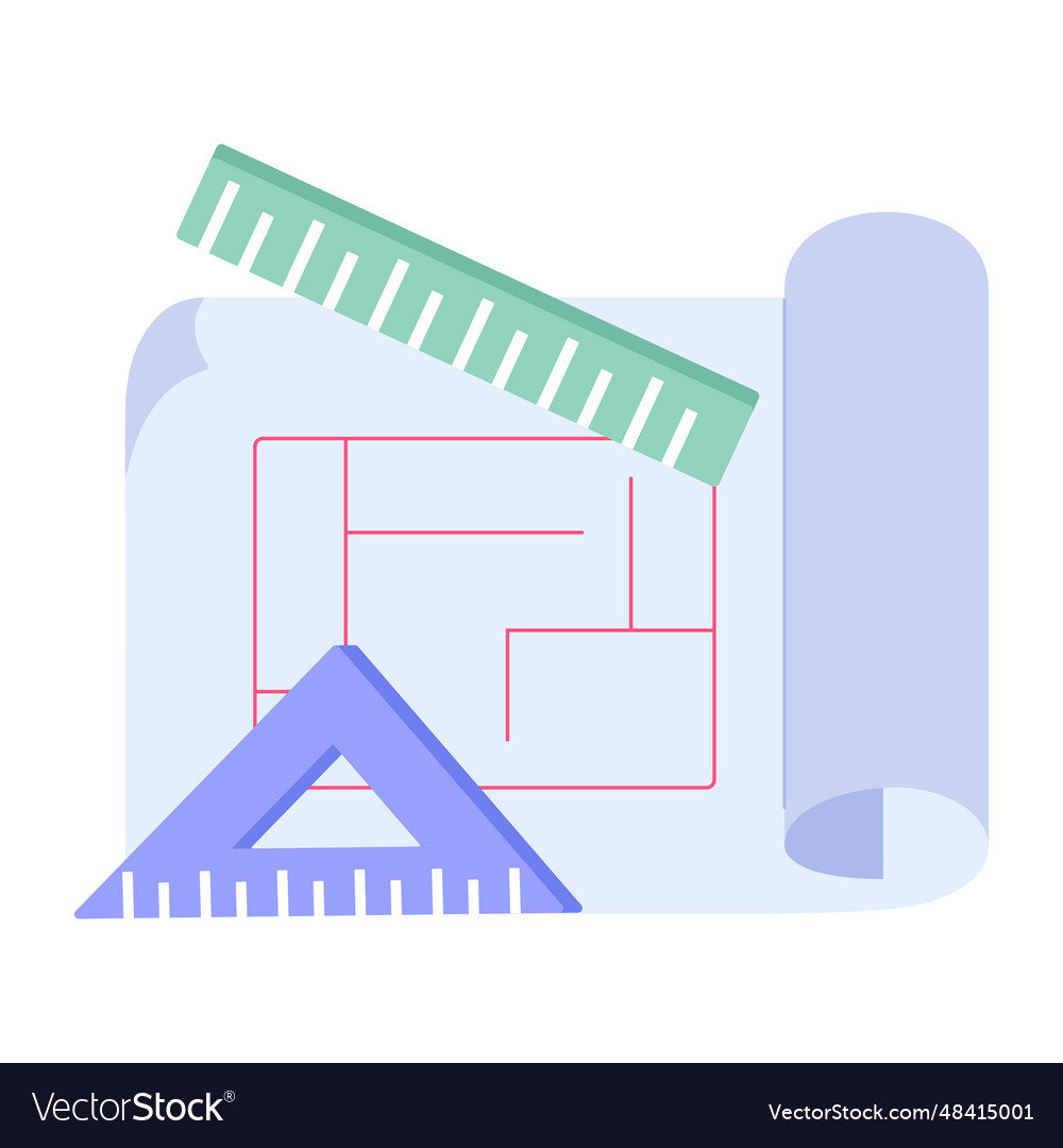 Construction plan Royalty Free Vector Image - VectorStock