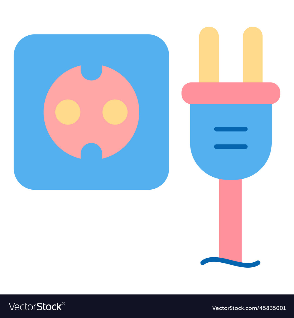 Electrical socket and plug 2 Royalty Free Vector Image