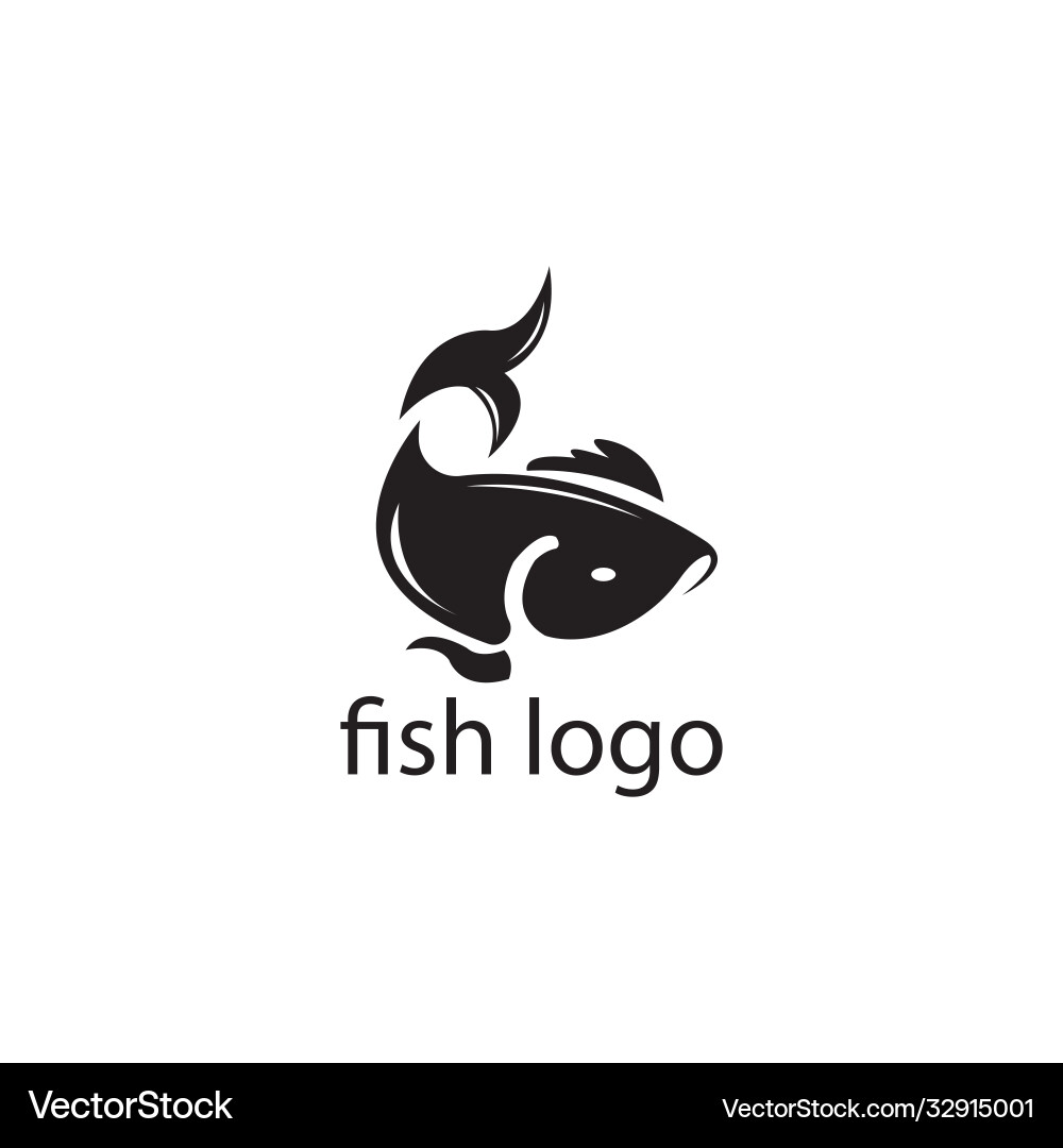 Fish logo design isolated colorful template Vector Image