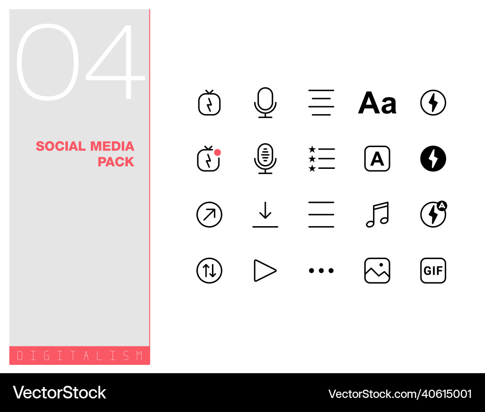 Internet social media icons Royalty Free Vector Image