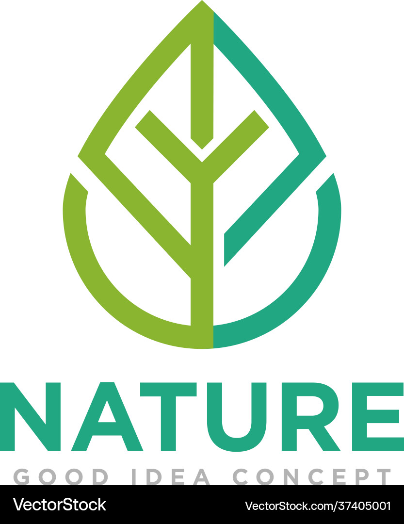 Leaf nature logo design Royalty Free Vector Image