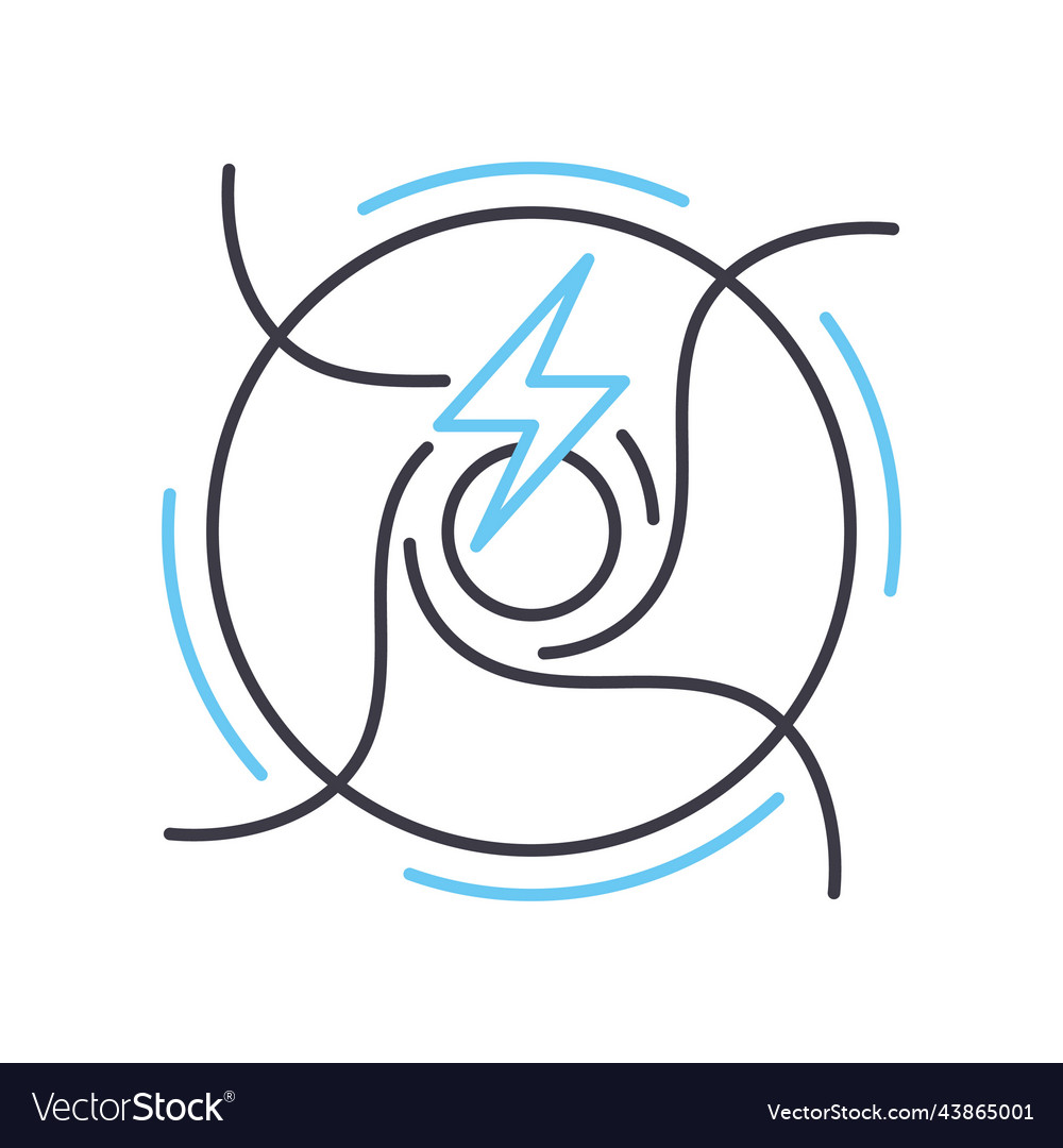 Limitless power source line icon outline symbol Vector Image