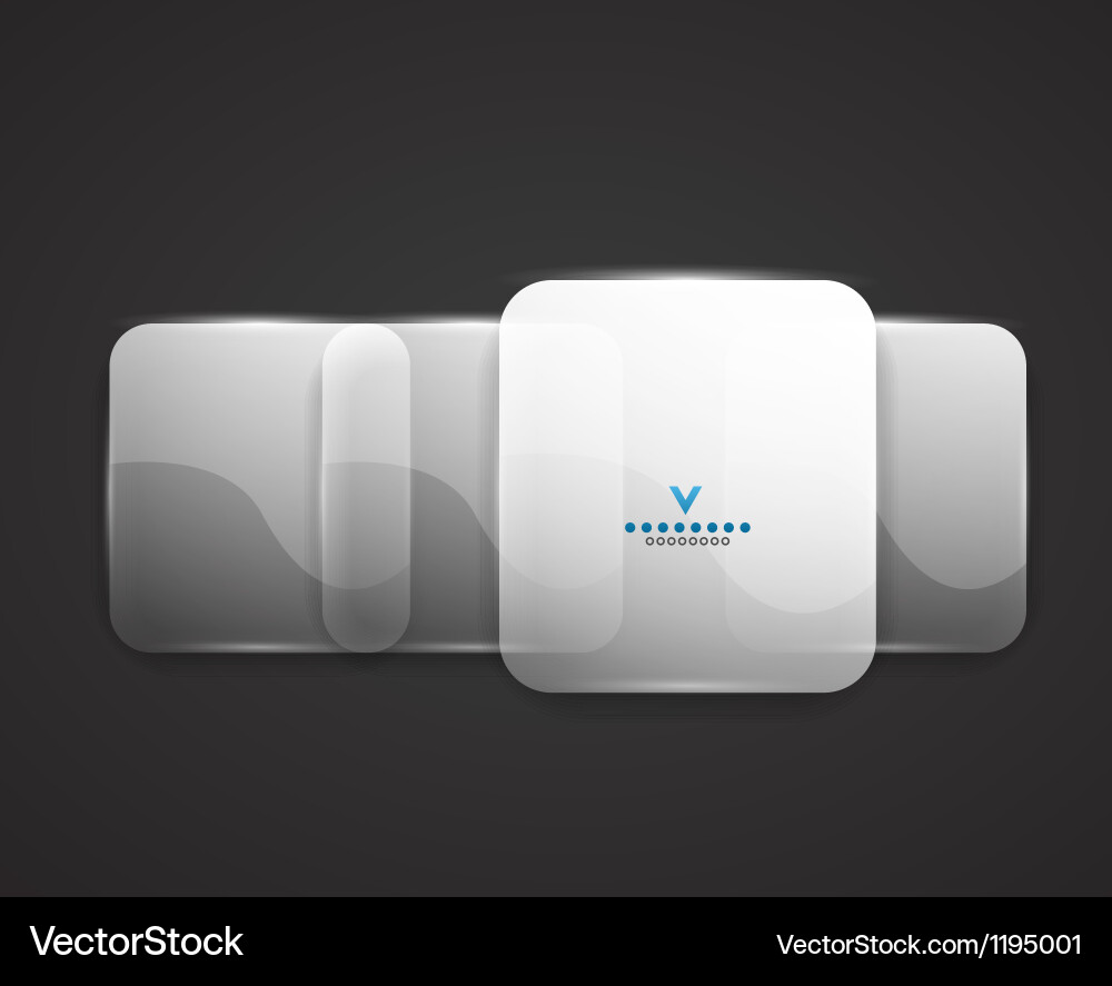 Modern geometrical glass design template Vector Image