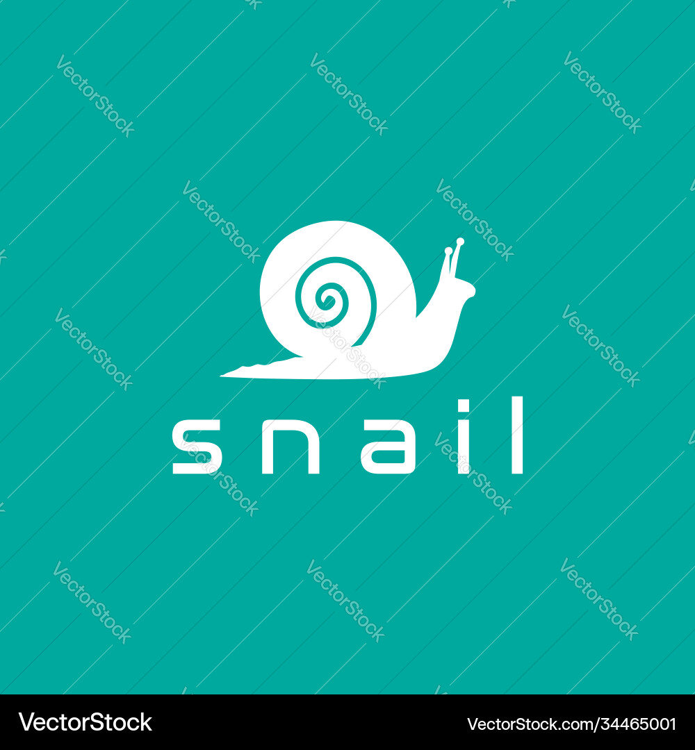 Modern minimalist simple snail slug logo design Vector Image