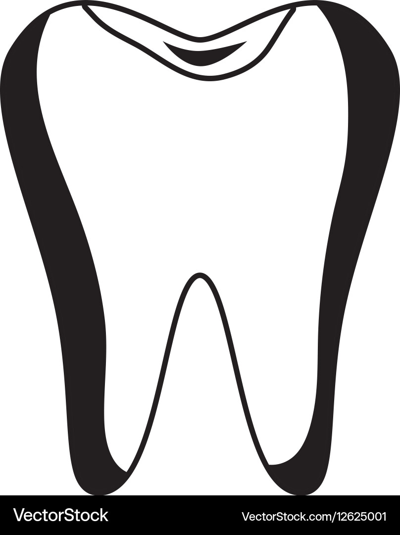 Teeth dental care isolated icon Royalty Free Vector Image