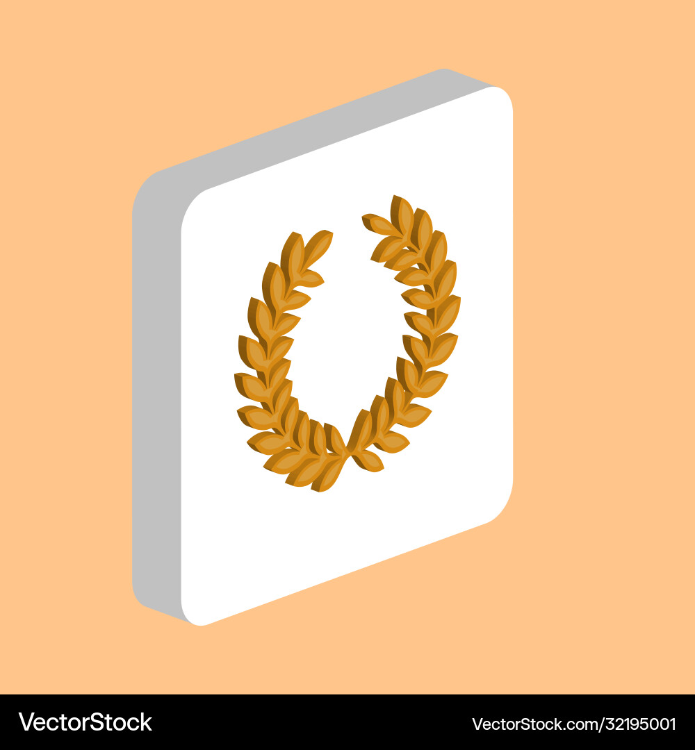 Victory wreath simple icon symbol design template Vector Image