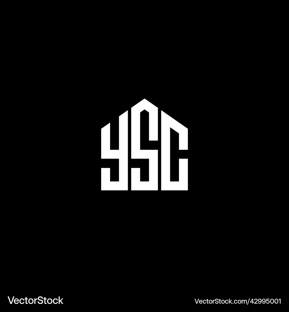 Ysc letter logo design on black background Vector Image