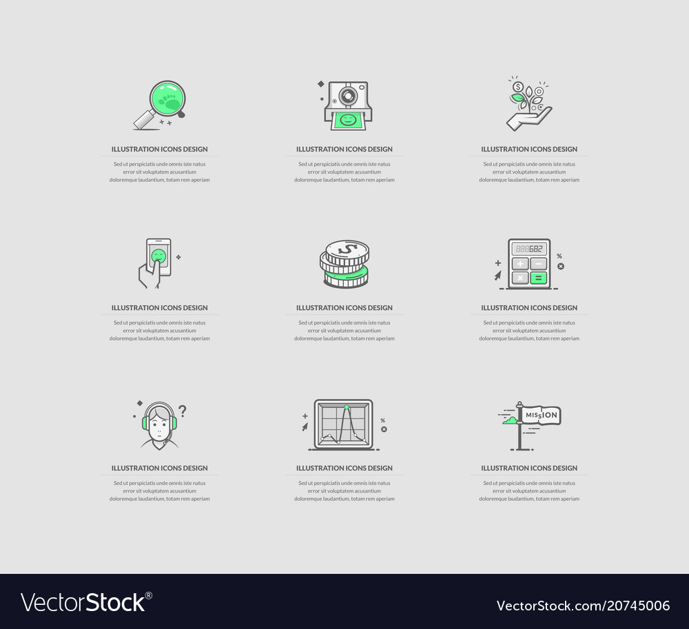 Business and financial icons Royalty Free Vector Image