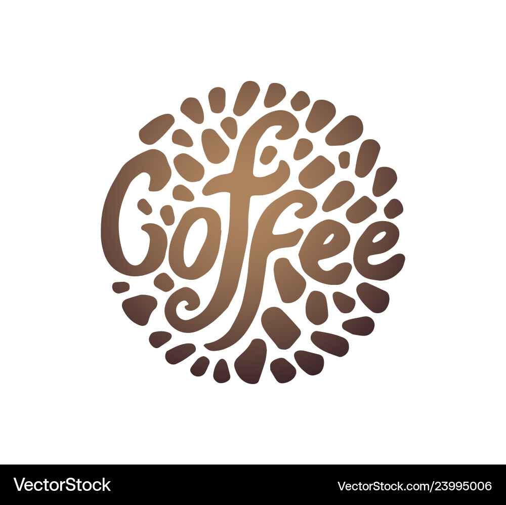 Concept of coffee circle Royalty Free Vector Image
