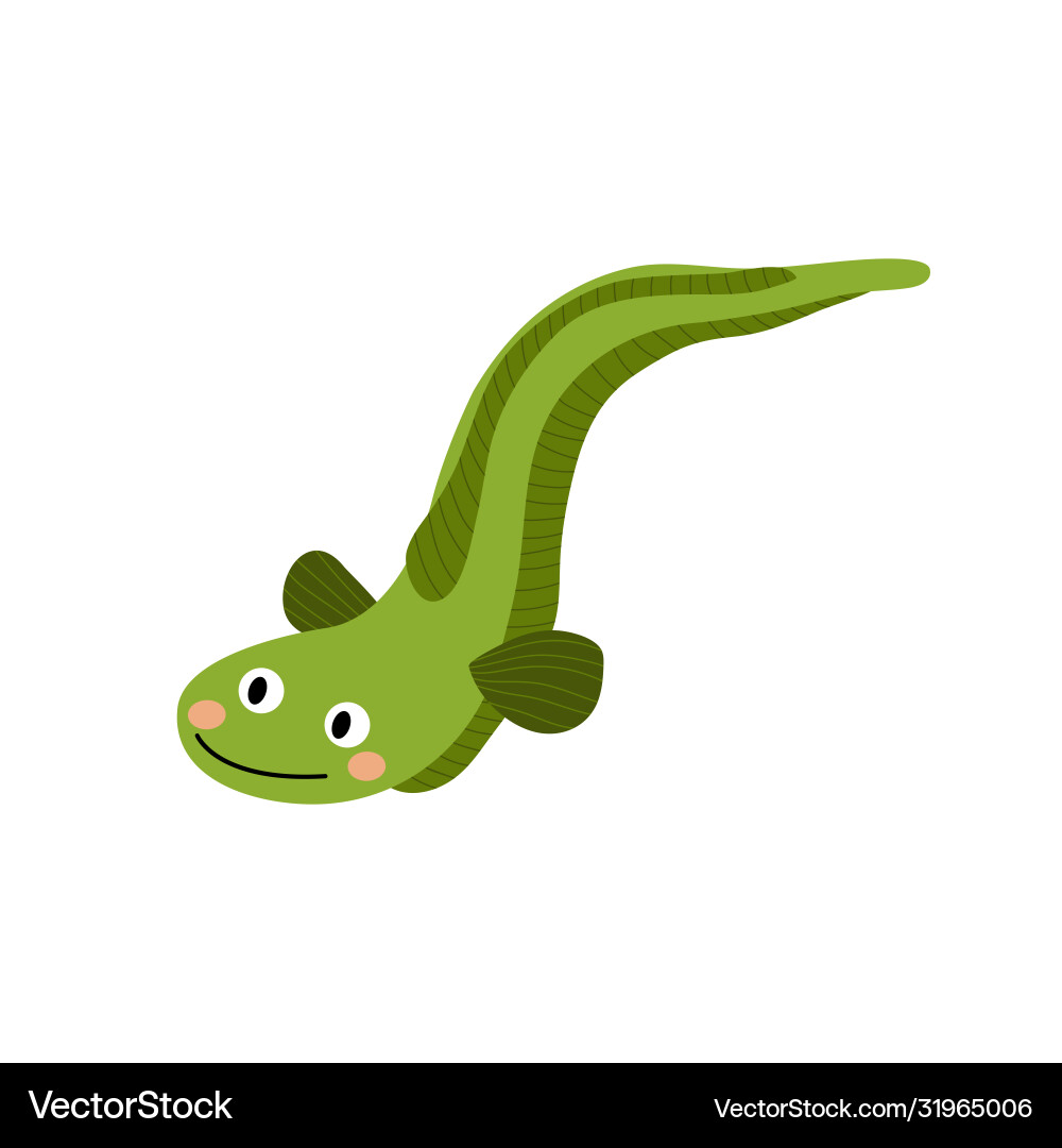 Eel animal cartoon character Royalty Free Vector Image