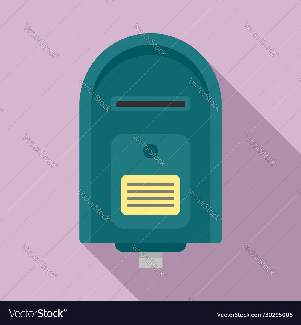 Full mailbox icon flat style Royalty Free Vector Image