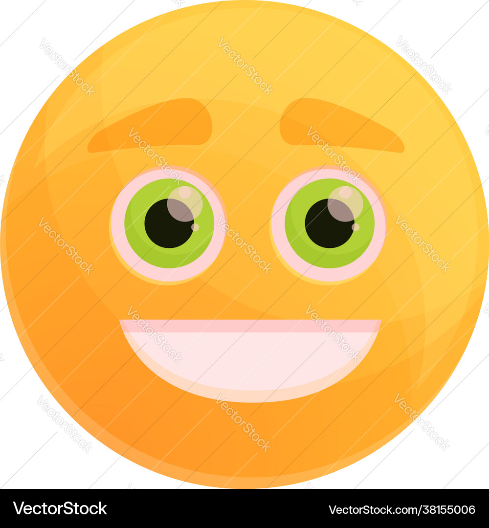Funny emoticon icon cartoon style Royalty Free Vector Image