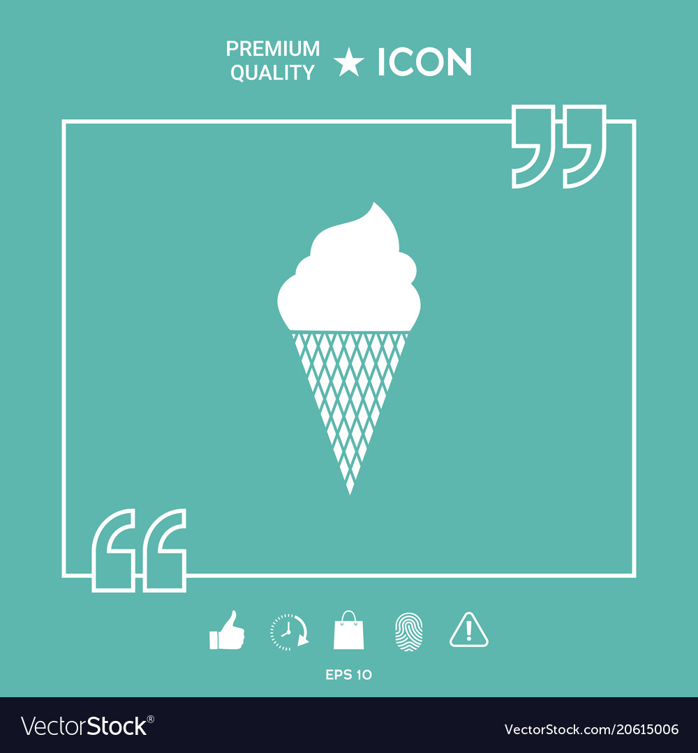 Ice cream symbol icon Royalty Free Vector Image